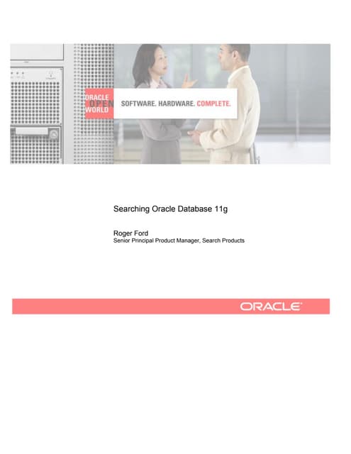 Presentation Searching Oracle Database 11g Pdf Search Internet 9696