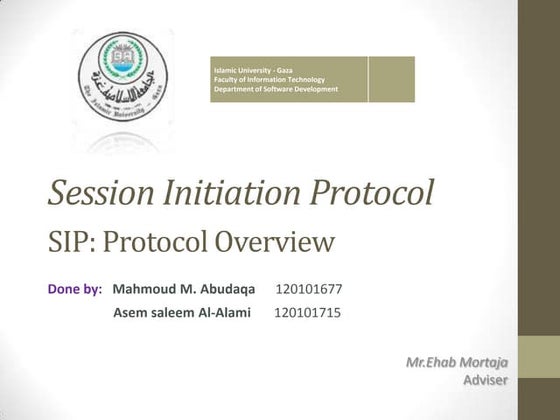 Session initiation-protocol | PPT