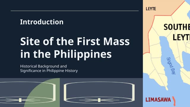 Limawasa Island : The Site of the First Mass | PPTX