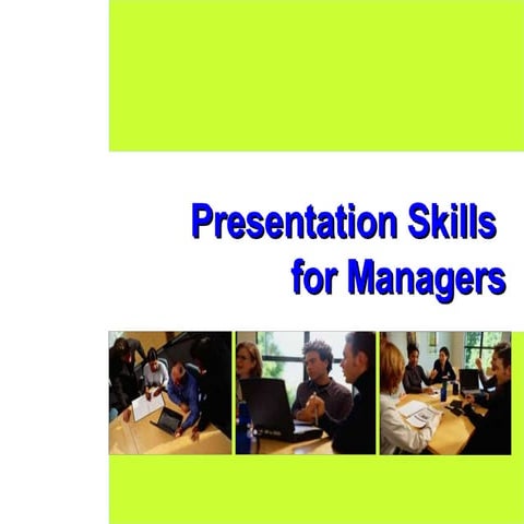 Presentation Skills For Managers | PPT