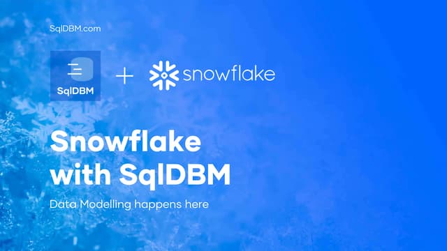 Sqldbm Online Data Modeling Tool For Snowflake Ppt 7448