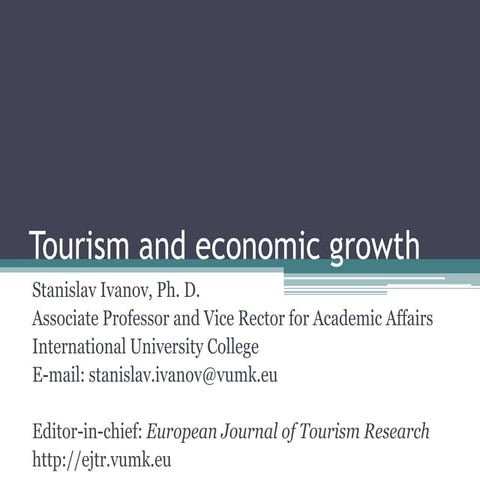 Tourism and economic growth | PDF
