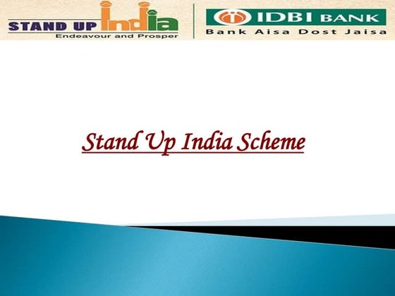 Stand up india | PPTX | Business Banking & Finance | Business