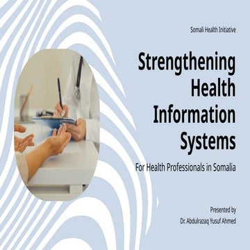 Presentation Strengthening Health Information Systems Pptx Pptx