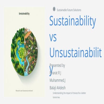 Presentation - Sustainability vs Unsustainability (1) (1).pptx