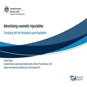 Presentation: Advertising cosmetic injectables - Complying with the ...