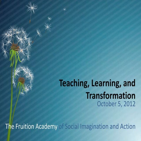Teaching Learning And Transformation Ppt