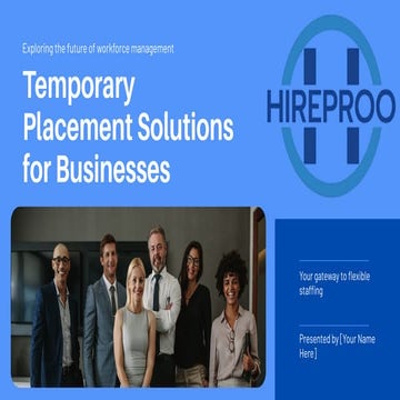 Temporary Placement Solutions for Businesses | PDF