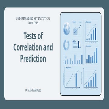 Presentation - Tests of Correlation and Prediction.pptx