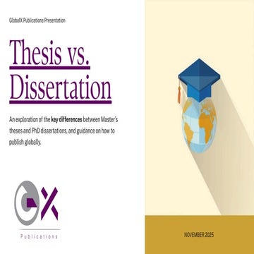 Master’s Thesis vs. PhD Dissertation - GlobalX Publications | PDF