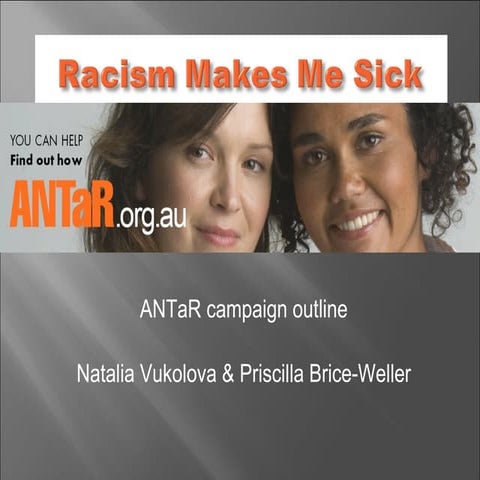Racism Makes Me Sick - ANTaR Campaign Outline | PPT