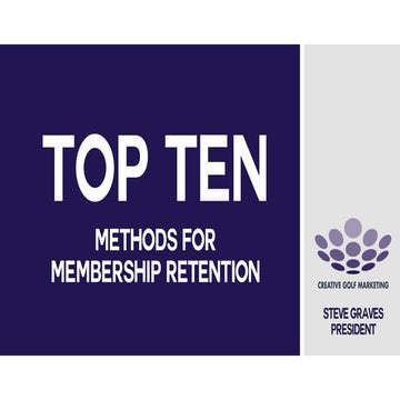 Top 10 Methods for Membership Retention | PDF
