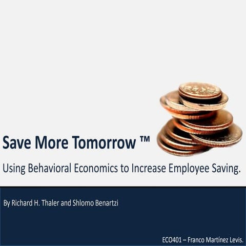 Save More Tomorrow™ Plan Presentation | PDF