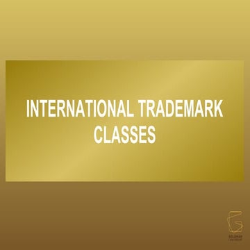 International Trademark and Service Mark Classifications | PPT