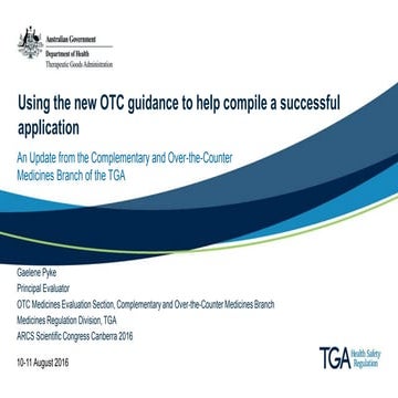 Using the new OTC guidance to help compile a successful application | PPT