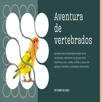 Animales vertebrados. Características y grupos principales | PDF