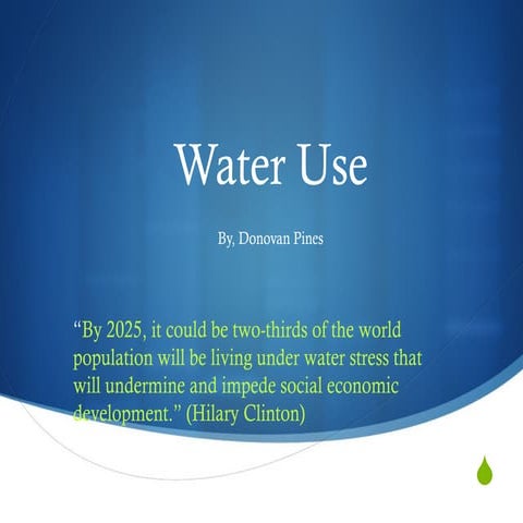 Presentation water use civil final | PPT | Indoor Environmental Quality ...