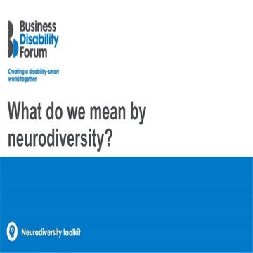 Presentation what do we mean by neurodiversity | PPTX