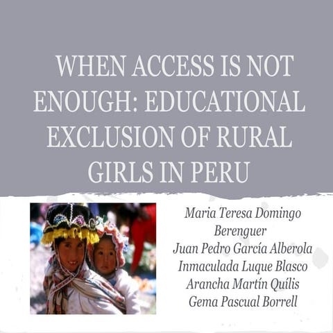 WHEN ACCESS IS NOT ENOUGH | PPT