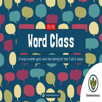 PRESENTATION-Word-Class-Revision slide share | PDF