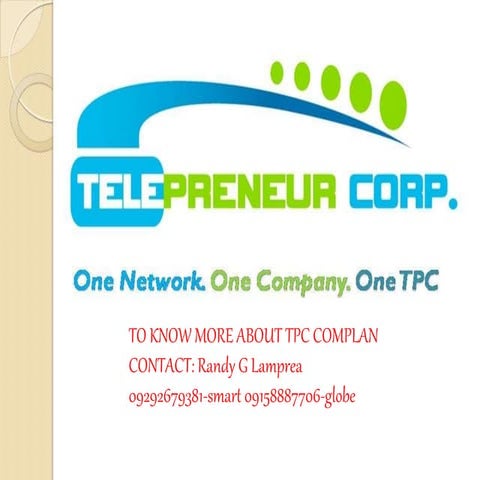 Telepreneur business online-team Success (TPC TECHNICAL PRESENTATION ...