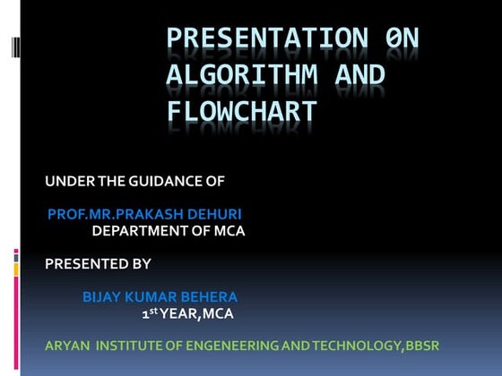 Algorithm And Flowchart Ppt 3710