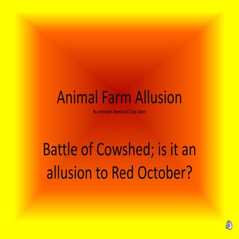 The Battle of Cowshed Allusion | PPTX