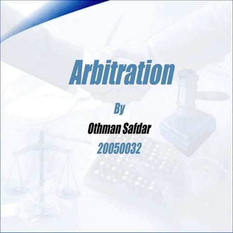 Arbitration | PPT