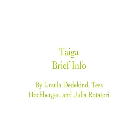 Taiga | PPT
