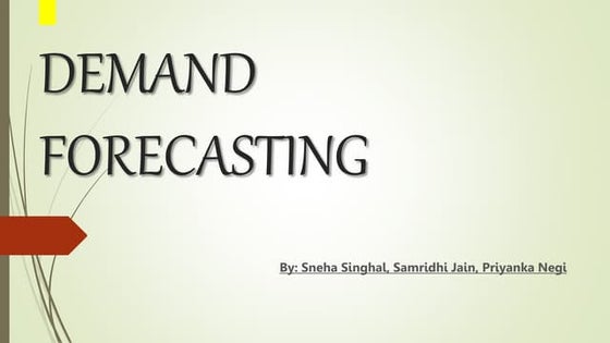 Demand forecasting | PPTX