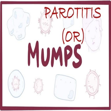 Parotitis or Mumps ppt for 3rd semesters | PDF