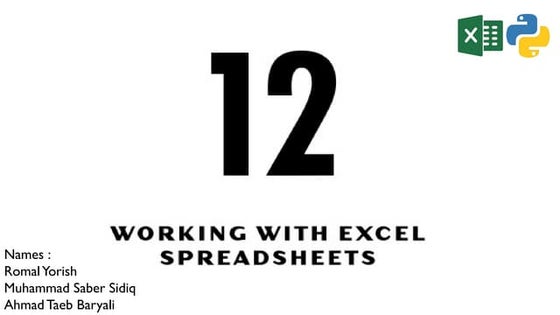 PYTHON FOR SPREADSHEET USERS.pptx | Desktop Publishing | Computer Software and Applications