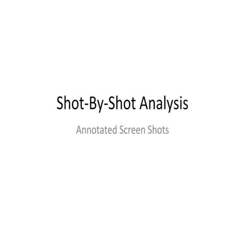 Shot Analysis | PPT