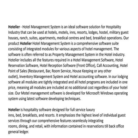 hotel mgt system | PPTX
