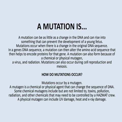 Mutations | PPTX