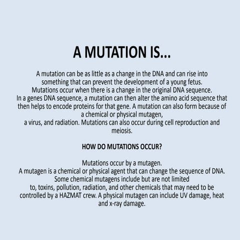 Mutations | PPTX