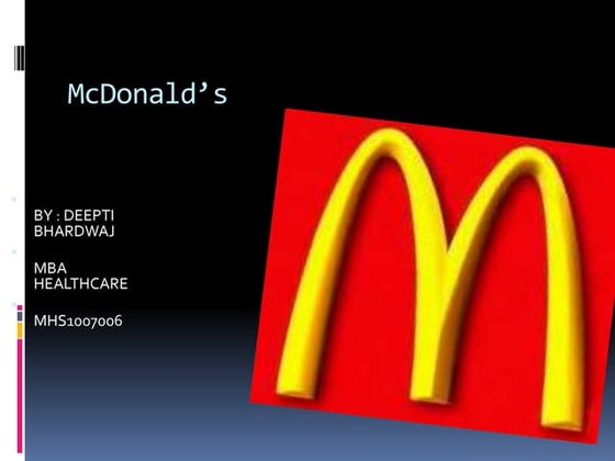 Mc donalds ppt | PPT | Food Industry | Industries