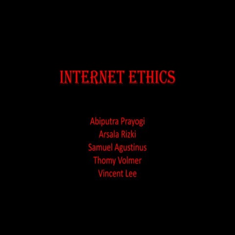Internet Ethics | PPT