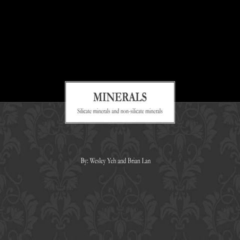 Science Report S.Y.24-25 Minerals From Earth | PPTX