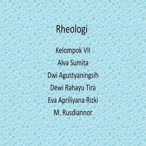 Rheologi | PPTX