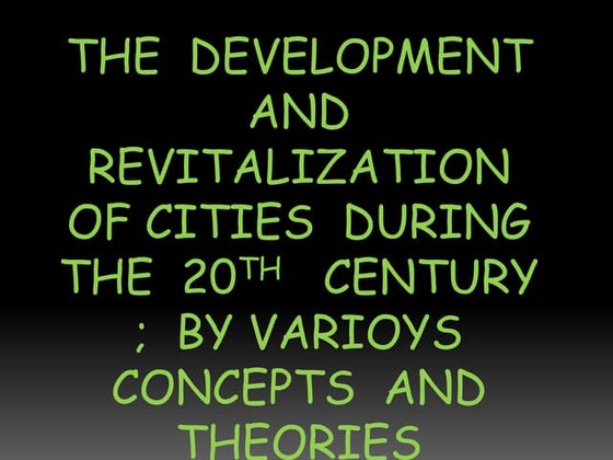 Urban planning concept,principles and elementes | PDF | Developmental ...