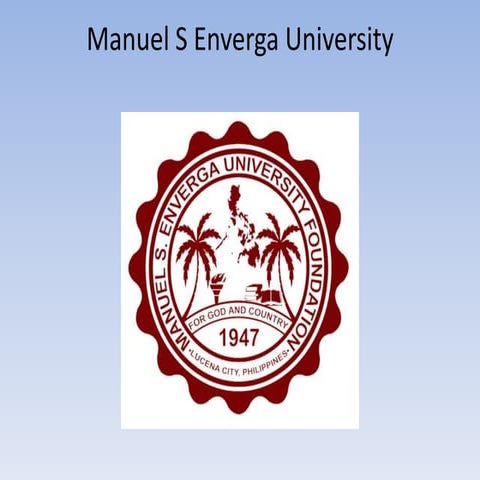 Manuel S Enverga University Logo Photo Gallery Manuel S. Enverga