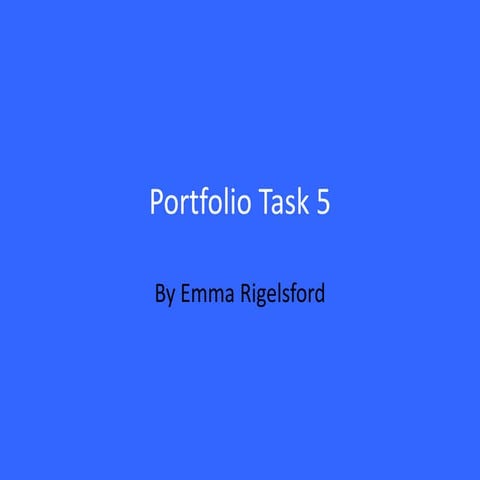 Portfolio Task 5 | PPTX