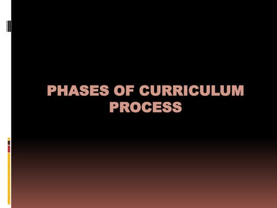 Walker's Model of Curriculum Development | PPTX | Primary Education | Education