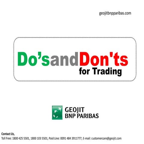 Do's and Don'ts of Trading | PPTX