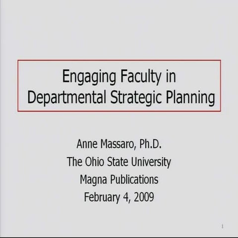 Strategic Planning Webinar, part 1 (slides 1-7) | PPT