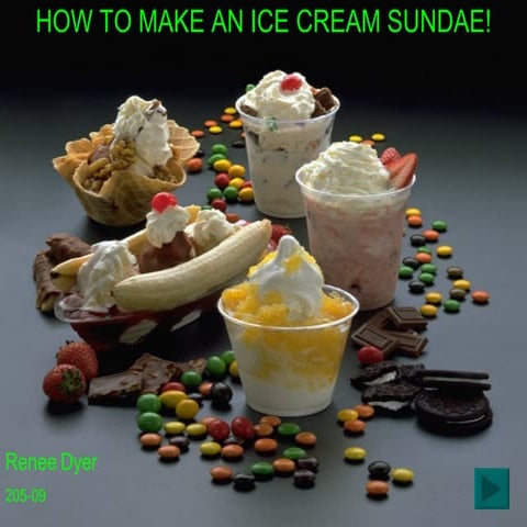 How to make an ice cream sundae. | PPT