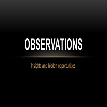 OBSERVATION IN A RETAIL STORE | DOCX