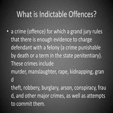 Indictable offences | PPT