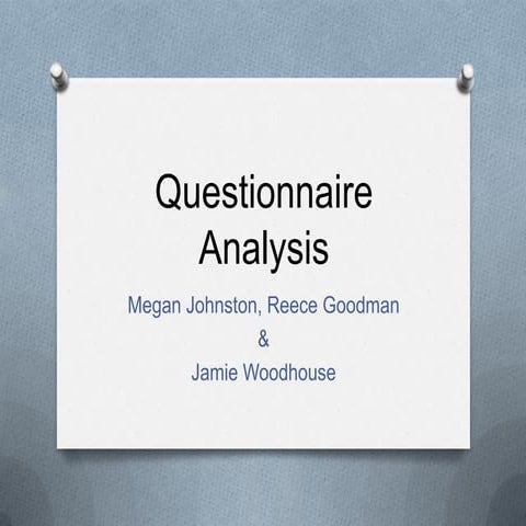 Questionnaire Analysis | PPTX | Contemporary Hits/Pop/Top 40 | Music